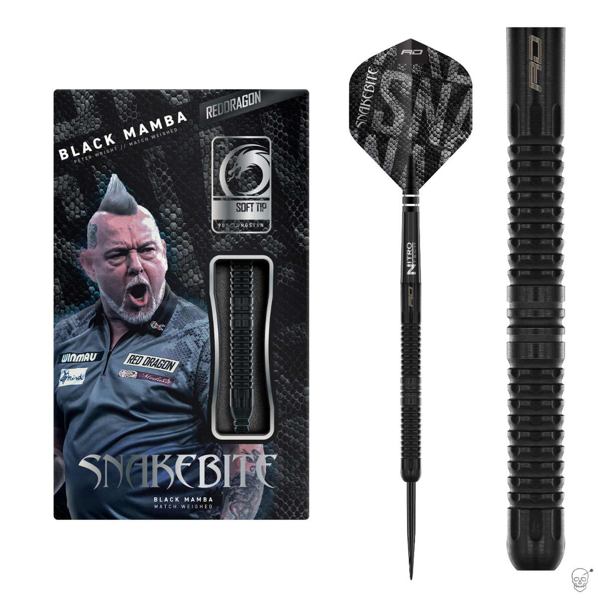 Red Dragon - Peter Wright Black Mamba - 90% Tungsten Darts – ArrowHeadz