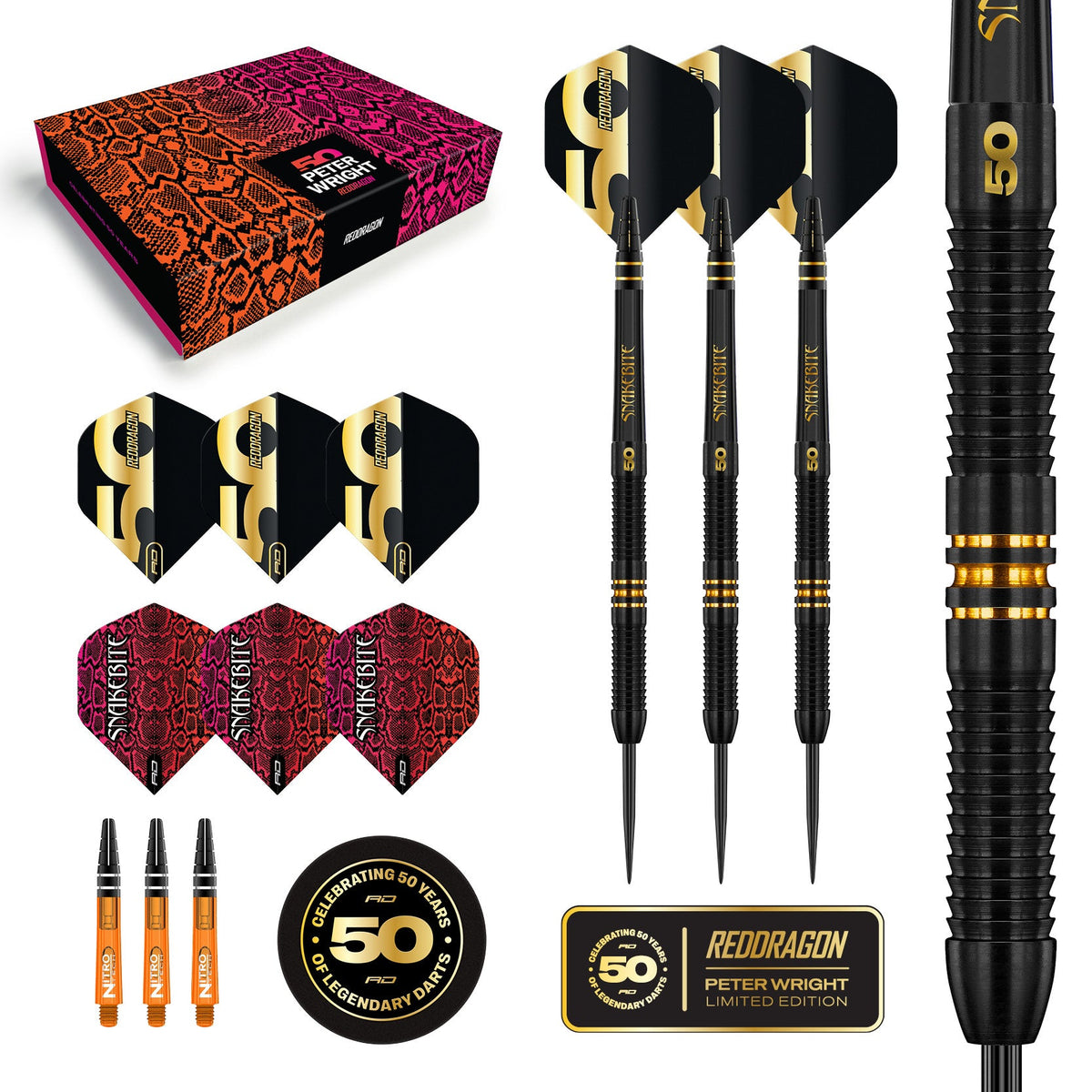 Red Dragon - Peter Wright 50 Year Anniversary Limited Edition - 90% Tu ...